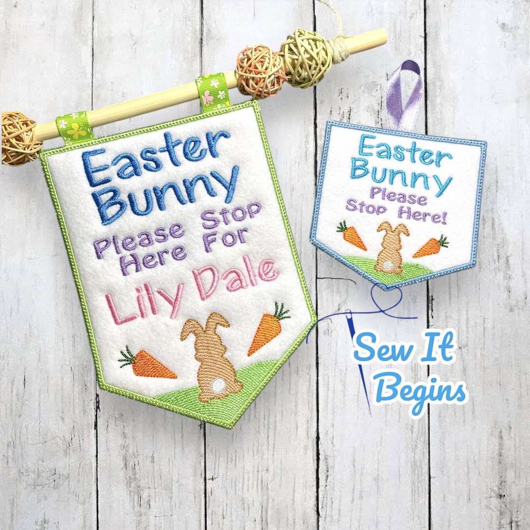 Easter Bunny Stop Here Sign Set 3 Sizes - Digital Download – Sew it ...