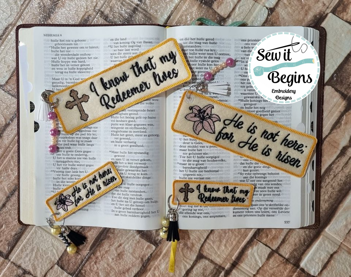 Easter He Is Risen Bible Quotes Bookmarks Set of 4 Designs 4", 5" and ...