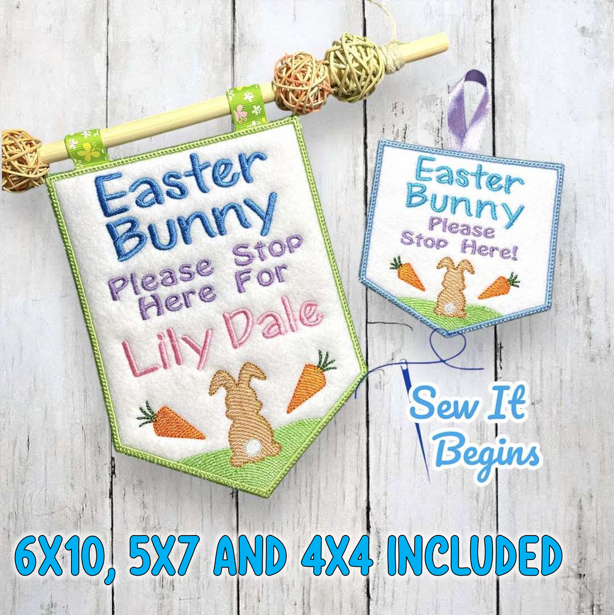 Easter Bunny Stop Here Sign Set 3 Sizes - Digital Download – Sew it ...