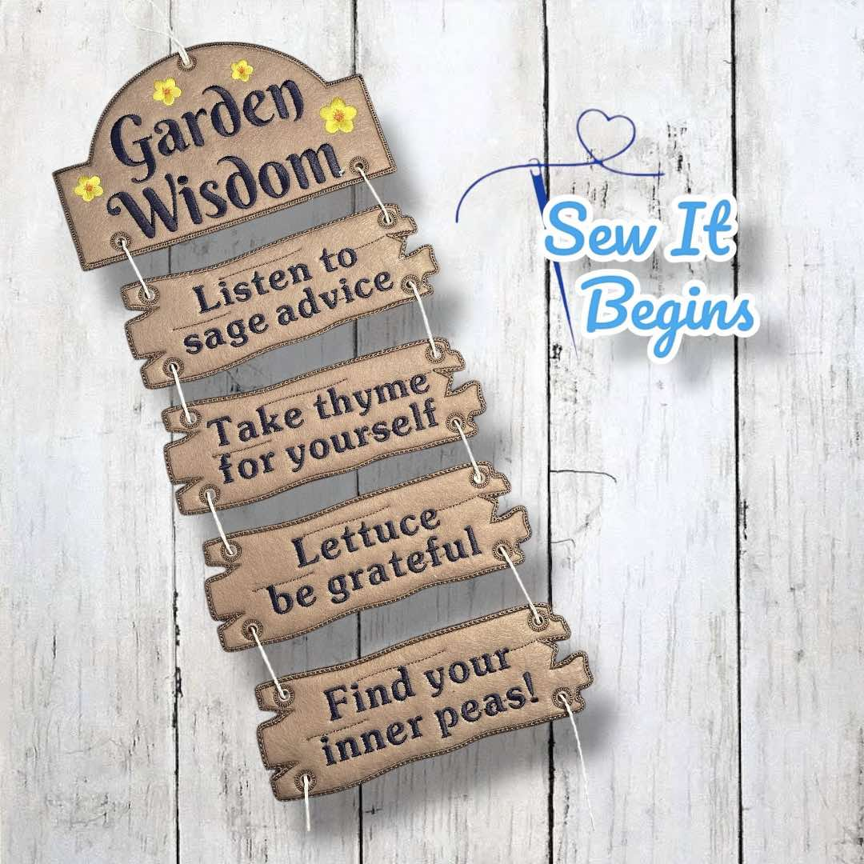 Garden Wisdom Large Hanging Sign 5x7 & 6x10 - Digital Download – Sew it ...