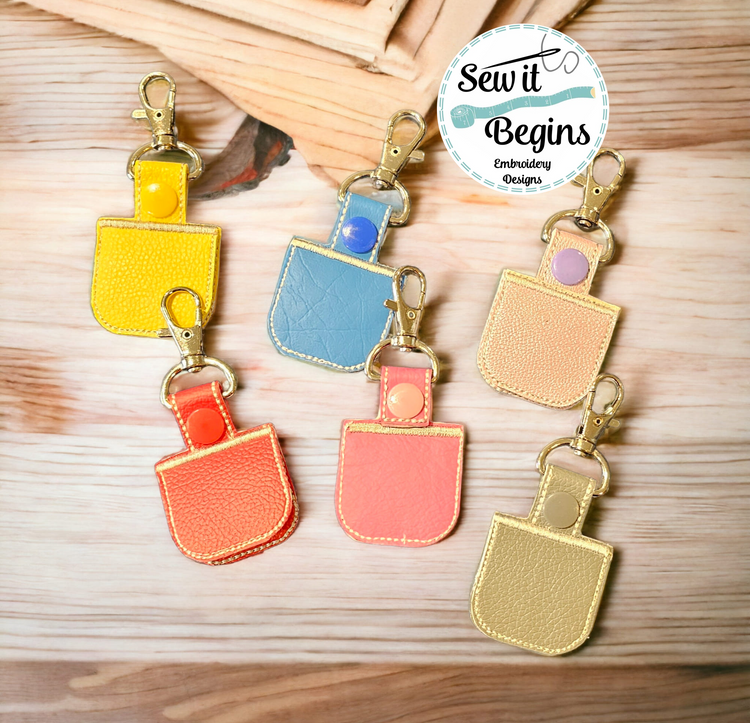 Cart or Trolley Token Coin Holder with Snap Tab Keyring Top and Flap 4 ...