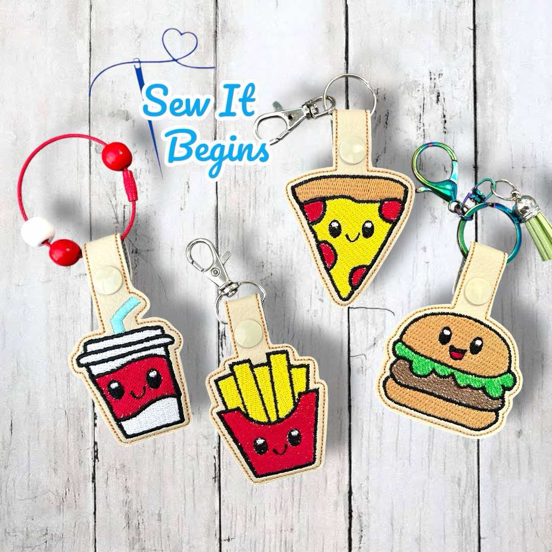 Burger and Fries Meal Deal Snap Tab Set (4 designs) 4x4 - Digital Down ...