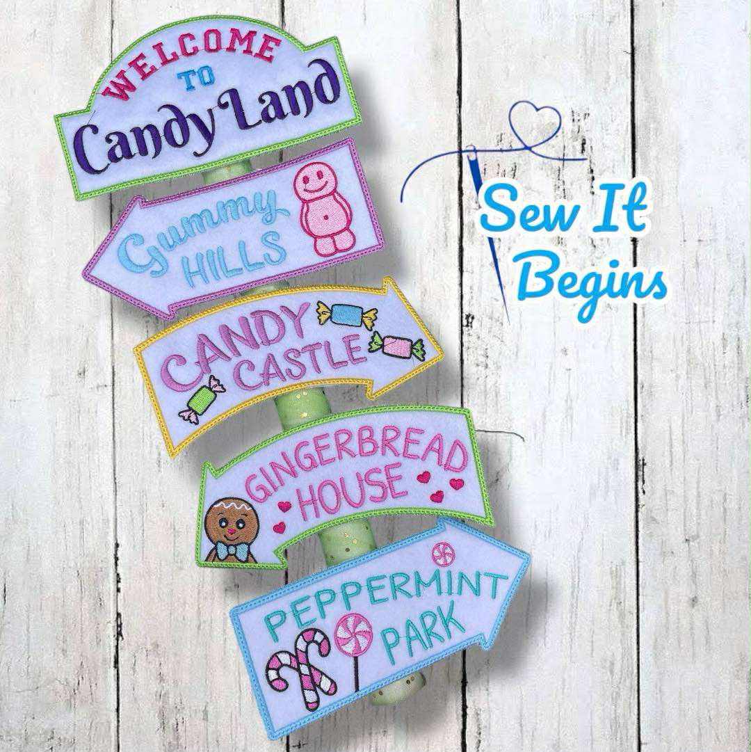 Welcome to Candy Land Large Road Sign 5x7 - Digital Download – Sew it ...
