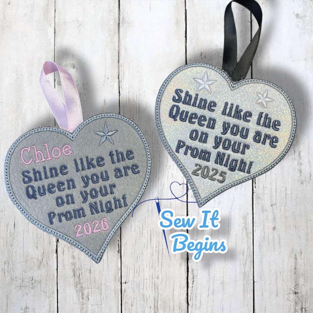 Shine on your Prom Night 4" Heart Decoration - Digital Download – Sew ...