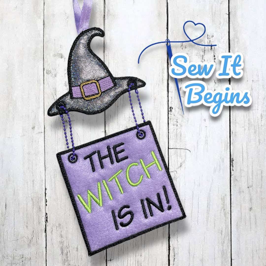 The Witch Is In Hanging Door Sign (2 Designs) - Digital Download – Sew ...