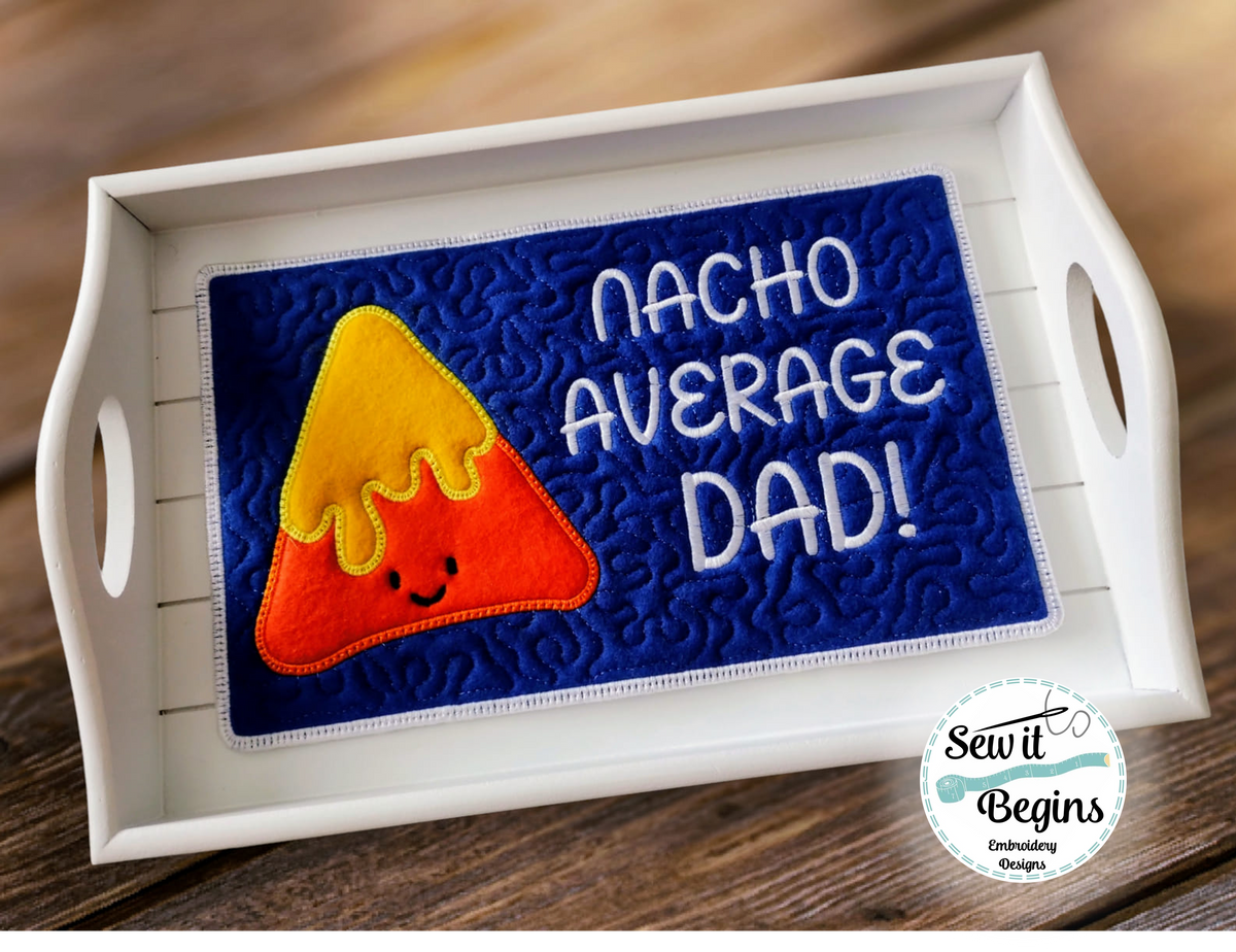 Cute Nacho Average Dad Set of 3 Coaster, Mug Rug and Placemat Designs ...