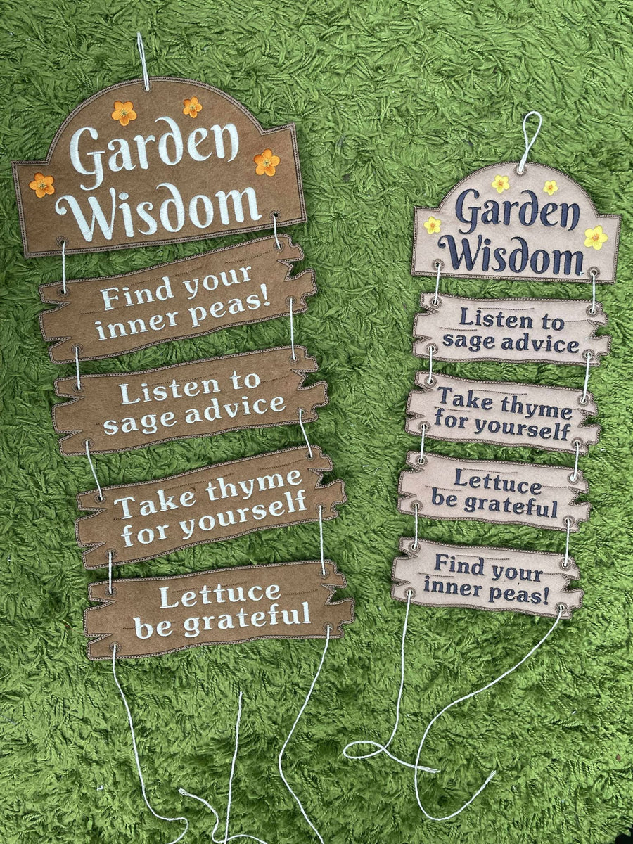 Garden Wisdom Large Hanging Sign 5x7 & 6x10 - Digital Download – Sew it ...