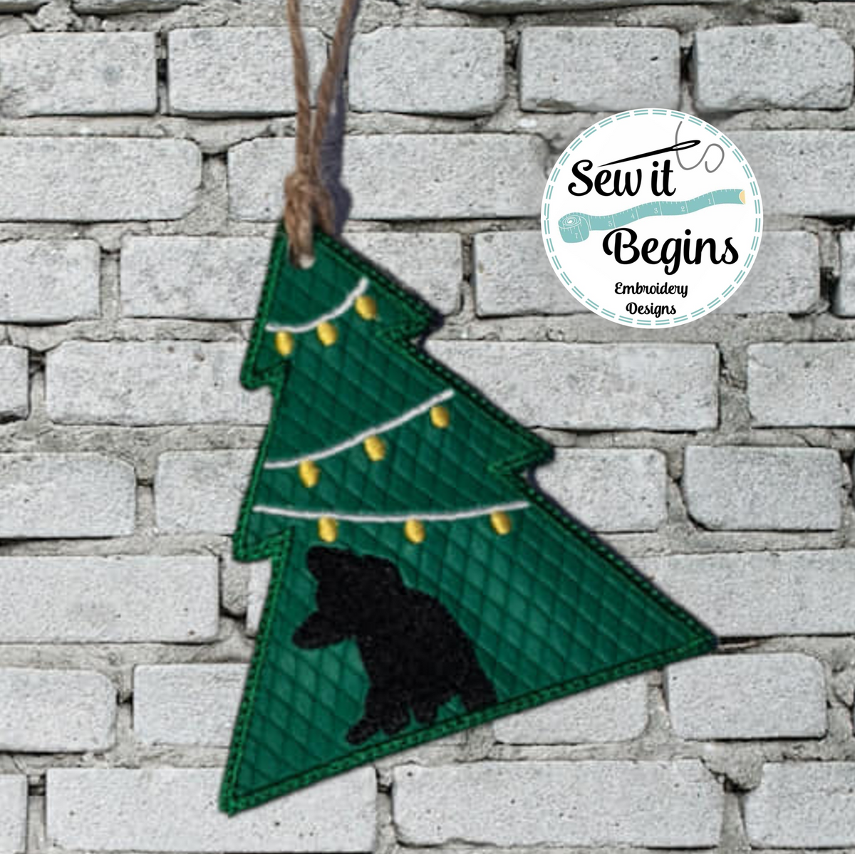 French Bull Dog Frenchie in the Christmas Tree, Tree Shaped Decoration ...