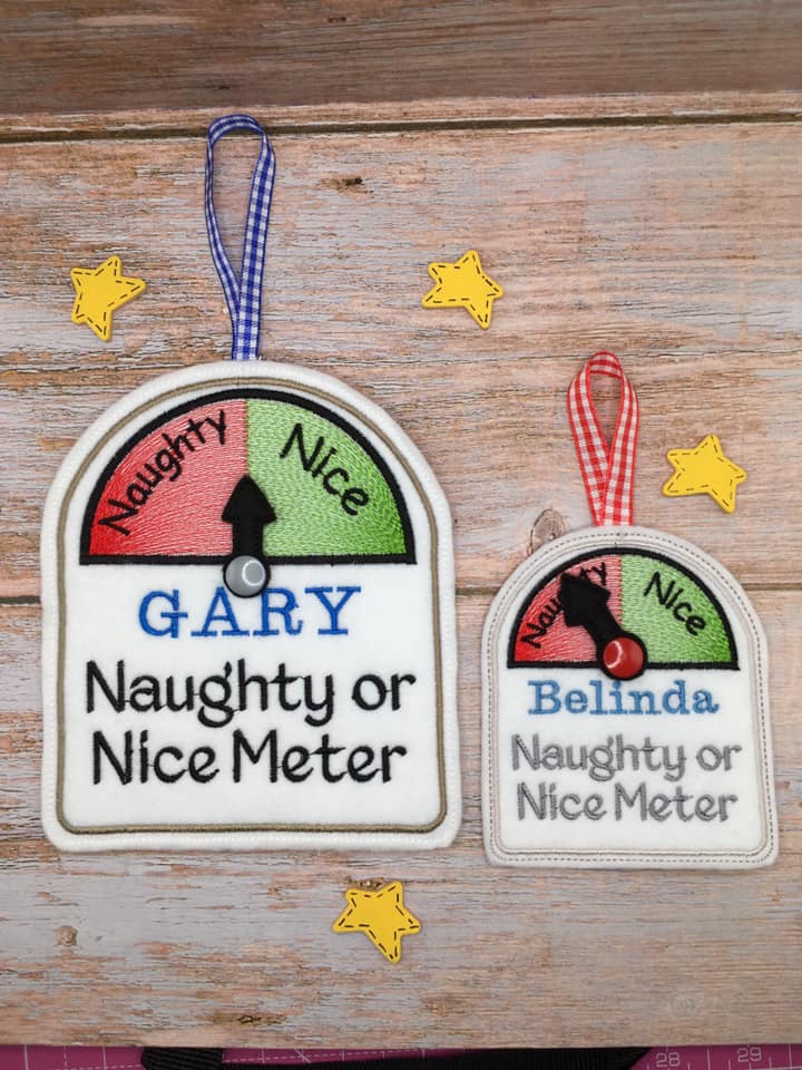 Traditional Christmas Naughty or Nice Meter with interactive pointer 2 ...