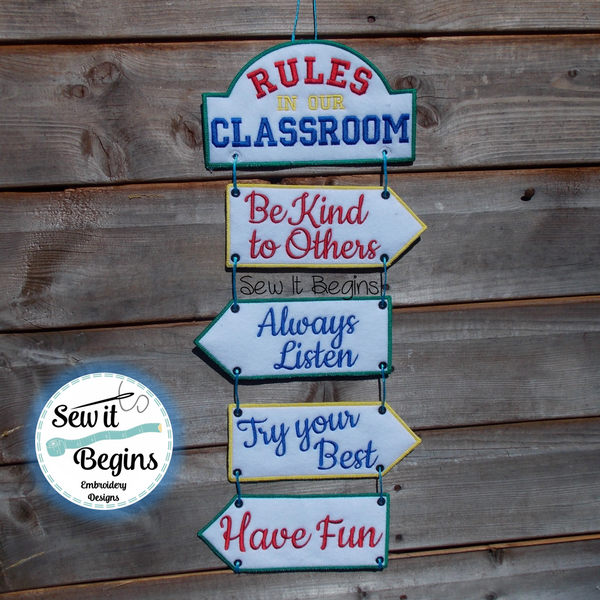 Classroom Rules Teacher Arrow Direction Signs with 5 separate designs ...