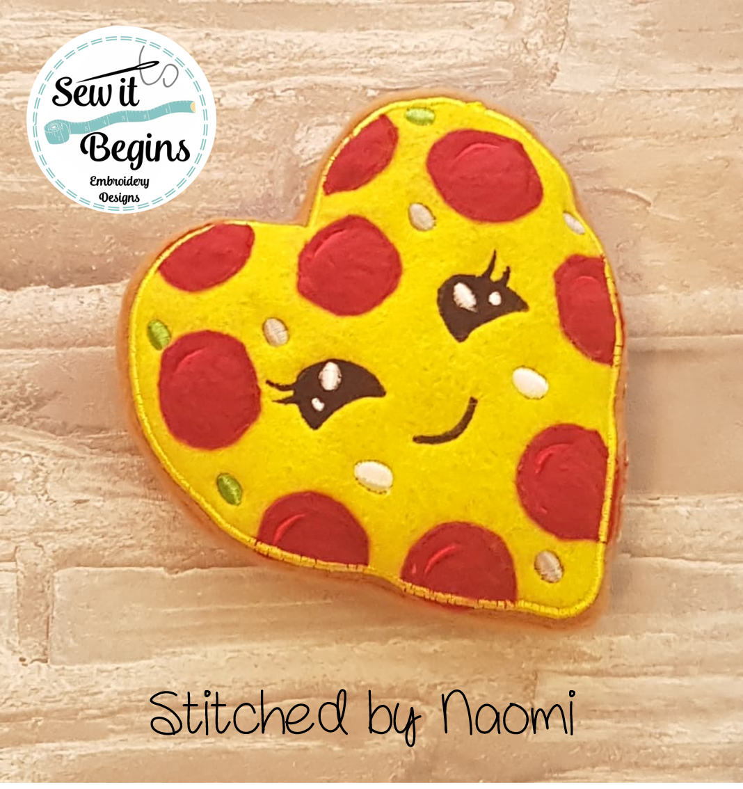 Cutie Pizza In The Hoop Stuffie Mini Cushion All Sizes – Sew it Begins ...