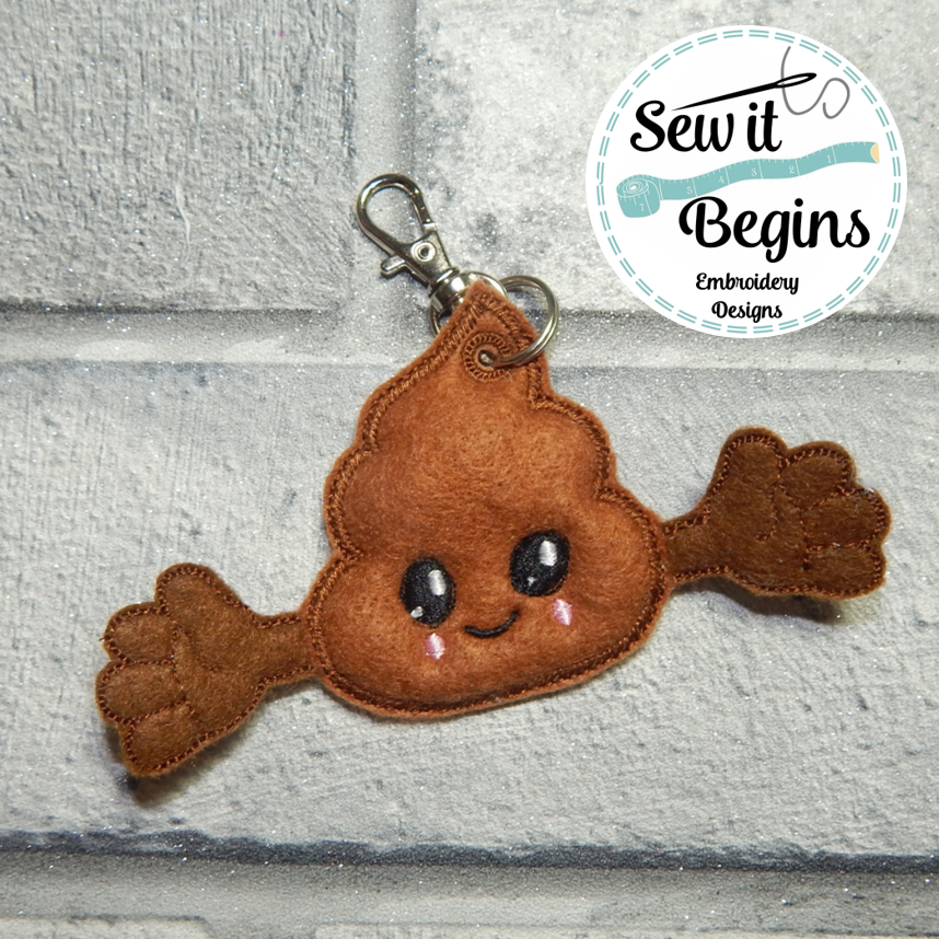 Pocket Pal Hug Me Poop Eyelet Keyring Key Fob Design – Sew it Begins ...
