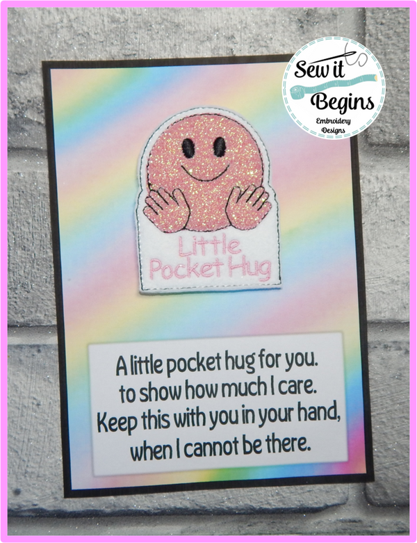 A Little Pocket Hug with Face and Hands Token or Bookmark – Sew it ...