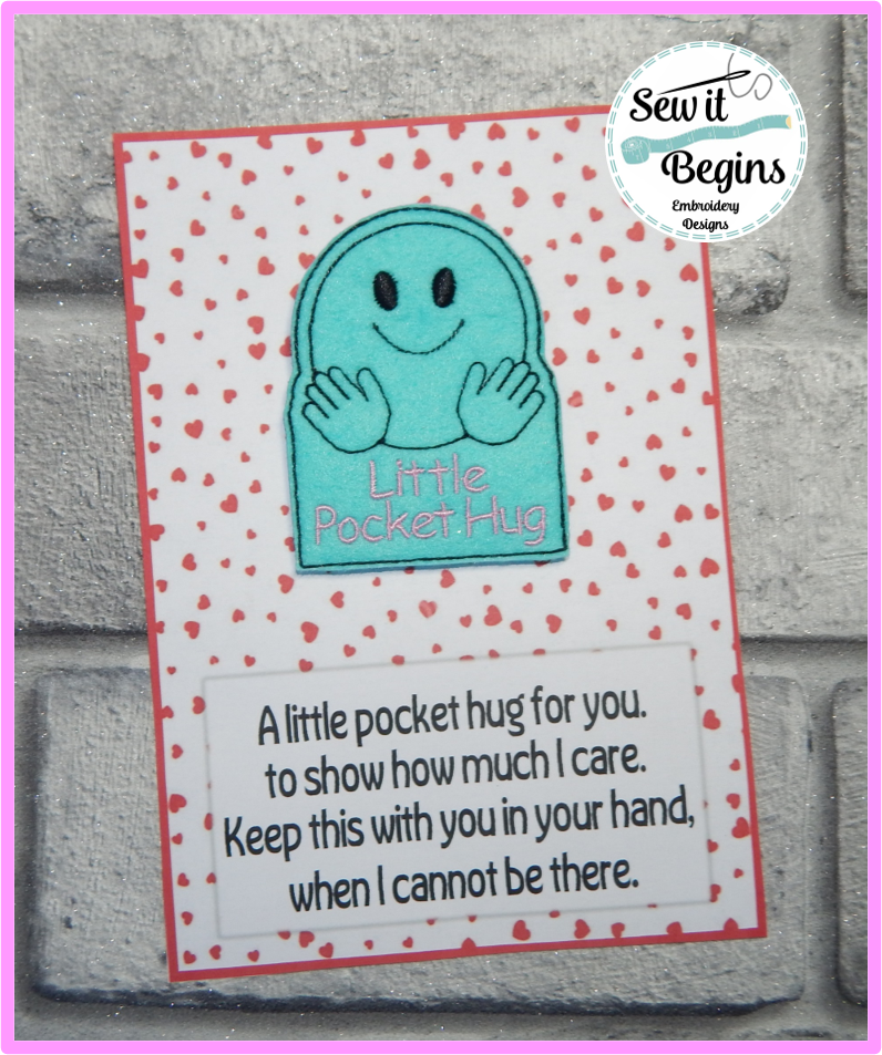 A Little Pocket Hug with Face and Hands Token or Bookmark – Sew it ...