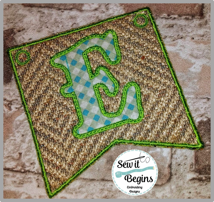 Fancy Bunting Flags with all Letters and Numbers (set of 42 flags) 4x4 ...