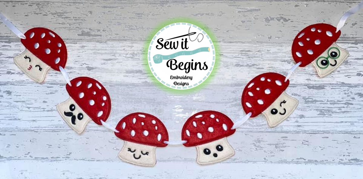 Happy Toad Stools Set 4x4 Hangers with 6 separate designs – Sew it ...