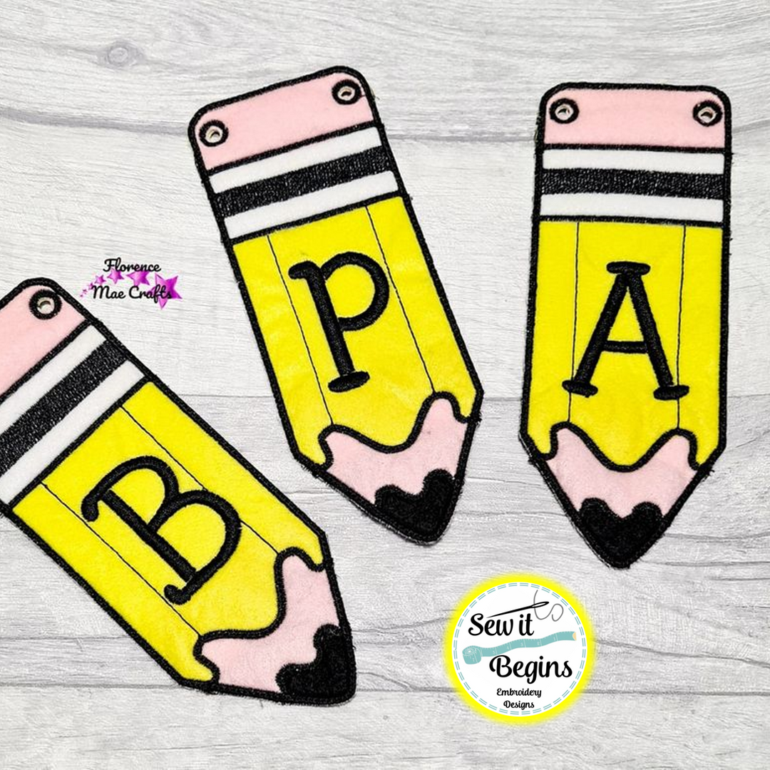 Cute Teacher School Pencils Alphabet Banner/Garland Letters & Numbers ...